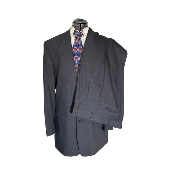 Riserva | Suits & Blazers | Riserva Mens 44r Gray Ruby Check Suit ...